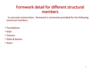 formwork-Building different structural memebers | PPT