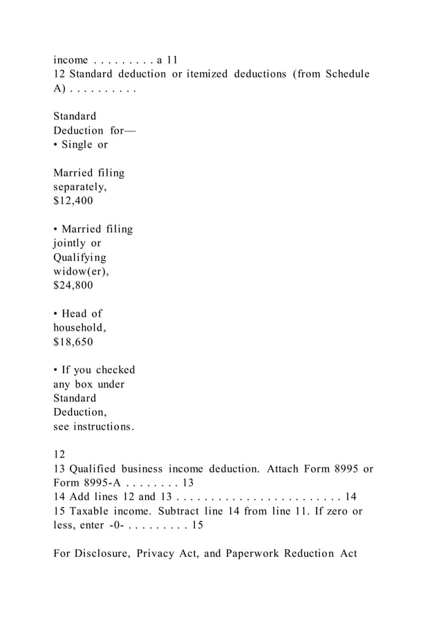 Form 1040 2020U.S. Individual Income Tax Return Departme | PDF
