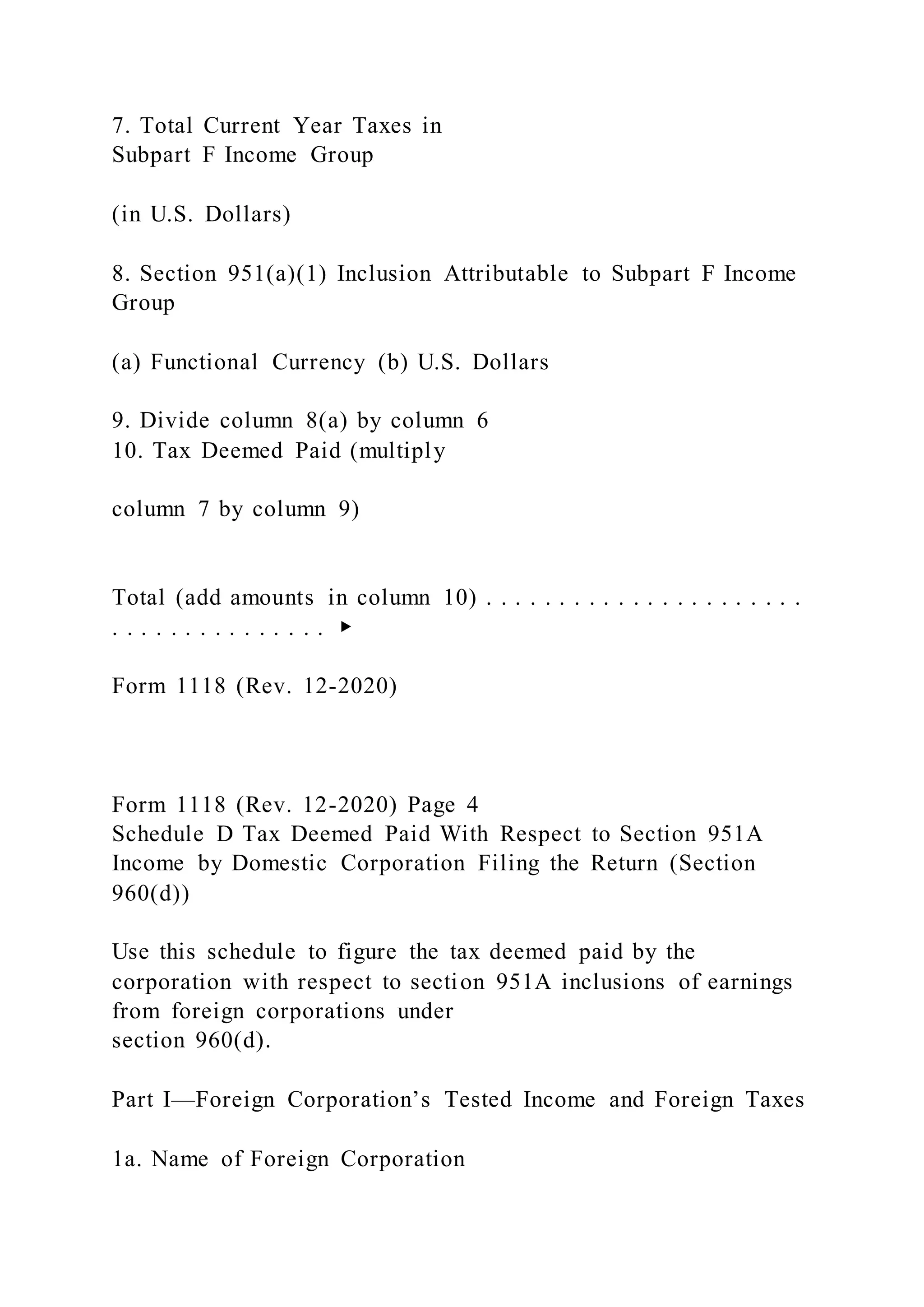 Form 1118 (Rev. December 2020)Department of the Treasury | DOCX