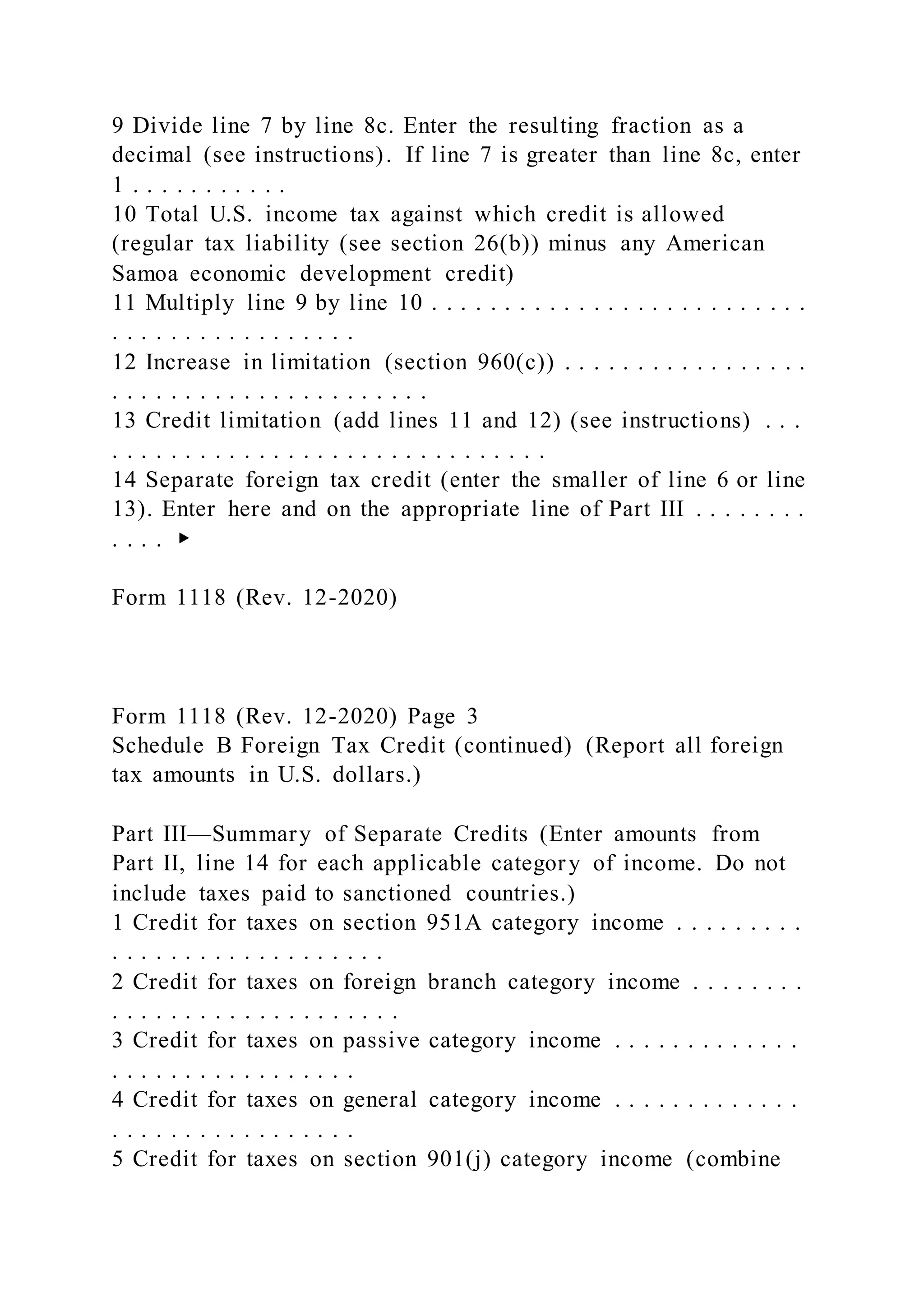 Form 1118 (Rev. December 2020)Department of the Treasury | DOCX