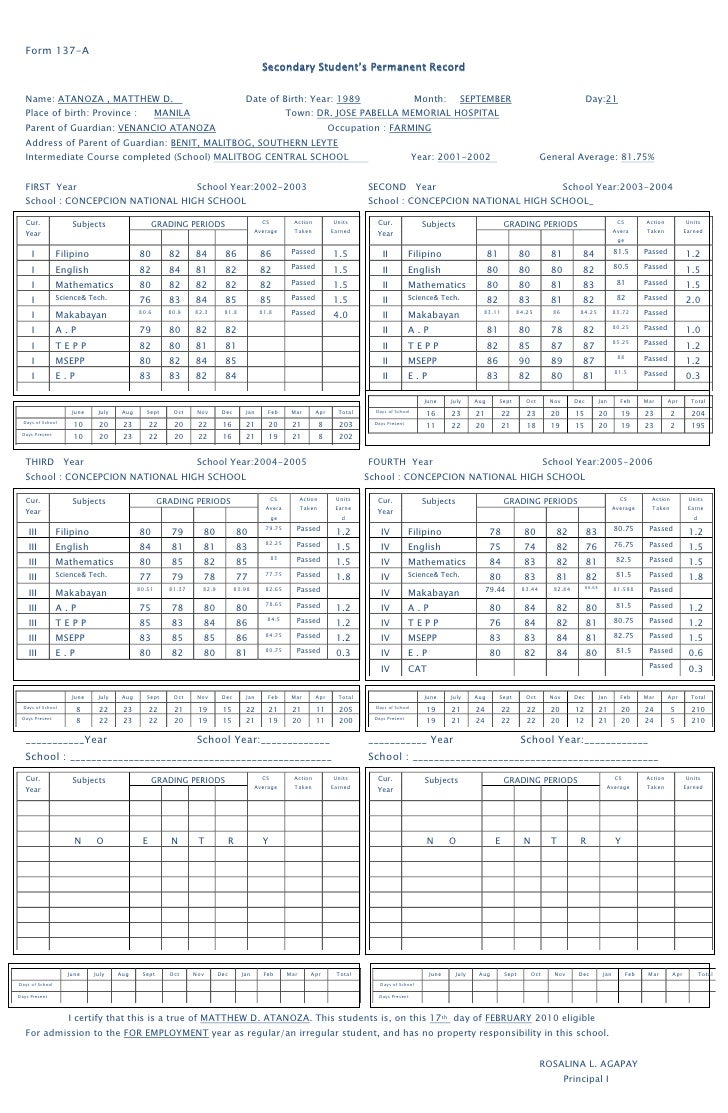 Form 137 form-137