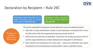 Form 15G - 15H | PPT