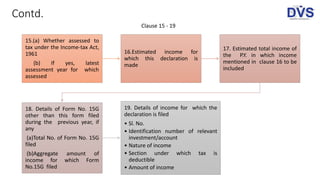 Form 15G - 15H | PPTX