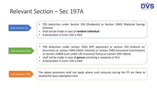 Form 15G - 15H | PPT