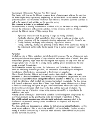 DEVELOPMENT OF ECONOMIC ACTIVITIES | PDF