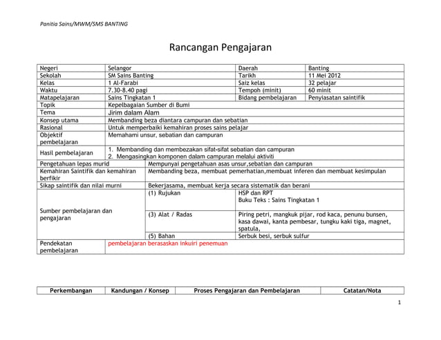 Form 1 sebatian dan campuran | PPT