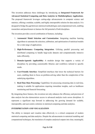 Integrated Framework for Advanced Statistical Computing and Data Analytics in Multidisciplinary ...