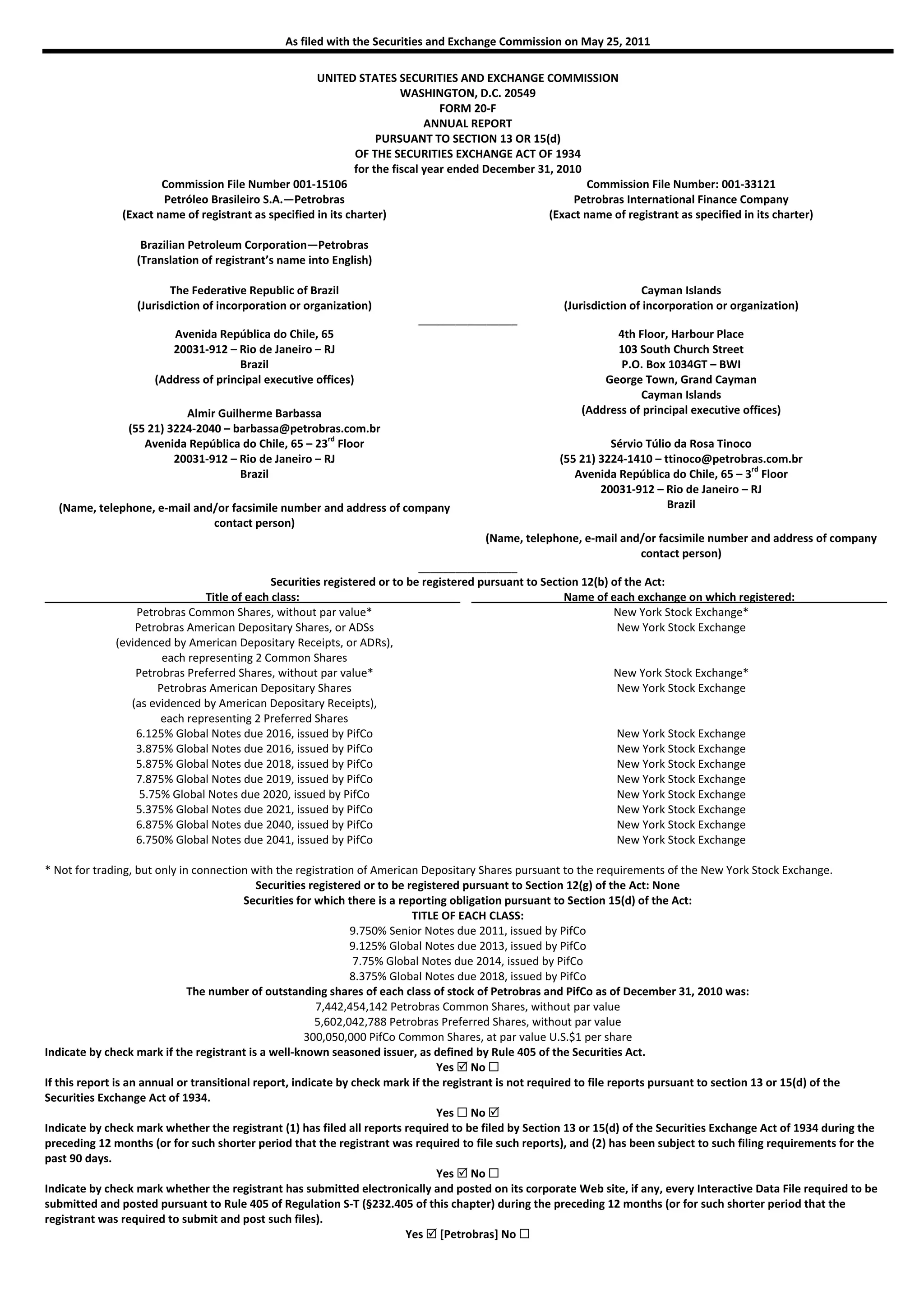 Annual_Report_FORM_20F_2010_PETROBRAS_INGLÊS | PDF