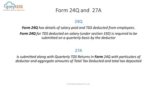 Form 24 q revision using greytHR | PPTX