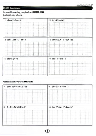 Mathematics Form Two Chapter Two Exercises | PDF