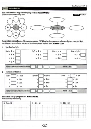 Mathematics Form Two Chapter Two Exercises | PDF