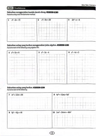 Mathematics Form Two Chapter Two Exercises | PDF