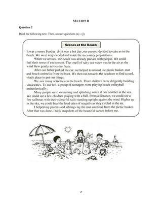 Form 2 english mid term exam paper 2017 | DOC