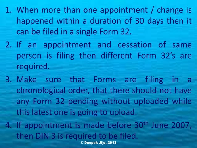 Form 32_under MCA 21 | PPT