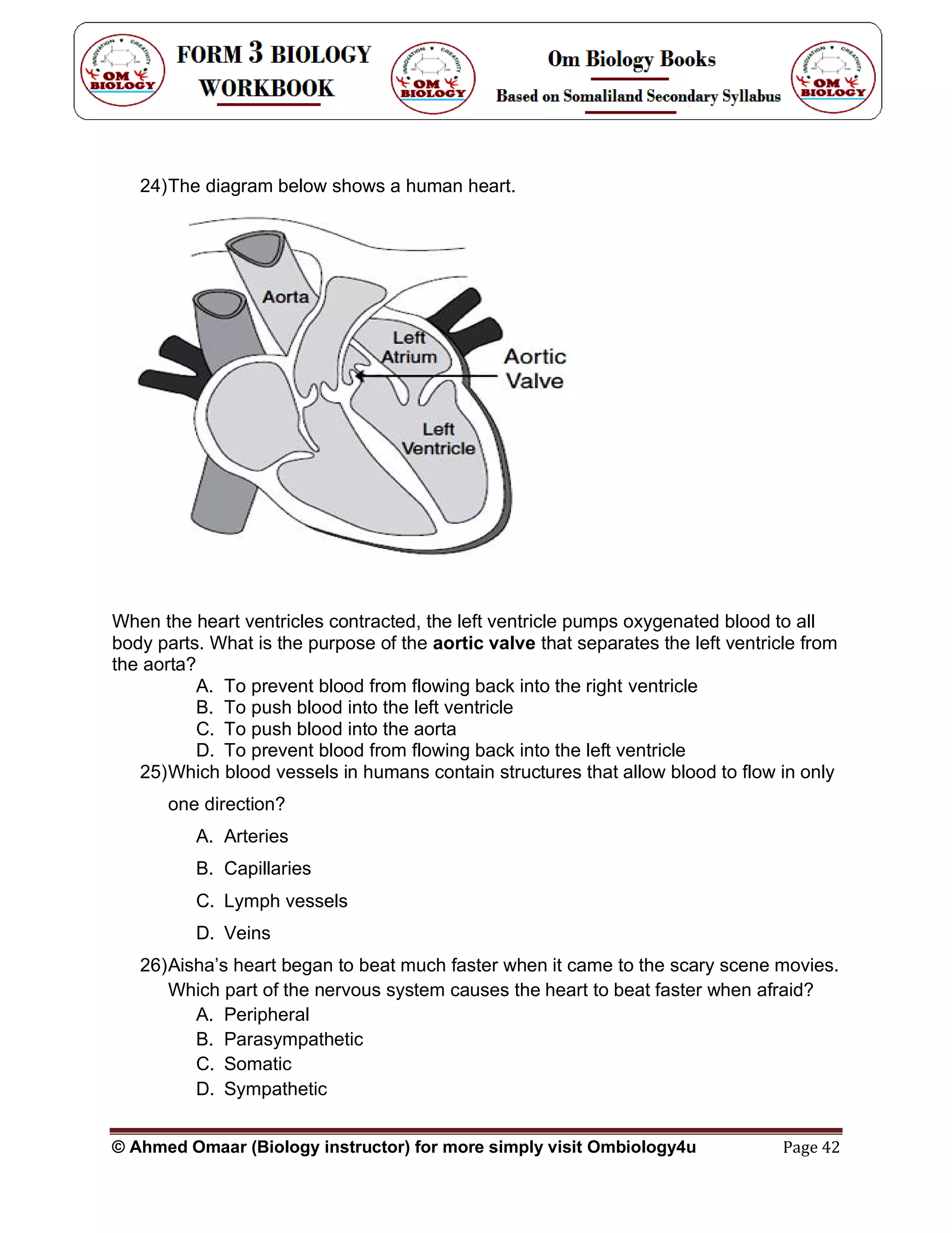 Form 3 Biology Workbooks based on Somaliland Biology Syllabus by Ahmed ...