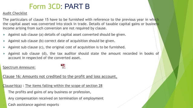 Form 3CD | PPTX | Business Accounting & Finance | Business