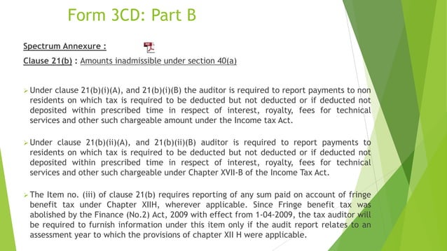 Form 3CD | PPTX | Business Accounting & Finance | Business