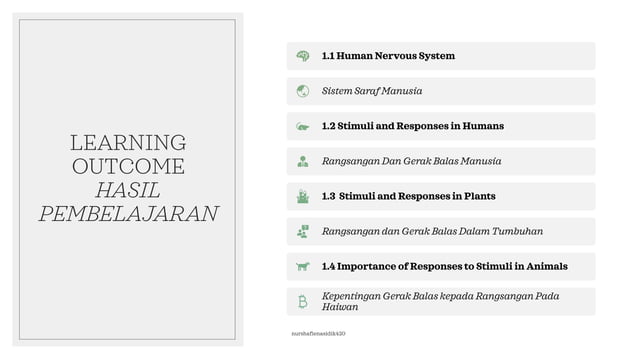 Form 3 chapter 1 stimuli and response | PDF