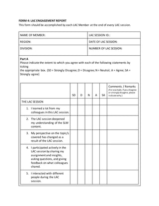 Form 4. lac engagement report | DOCX