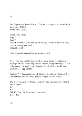Form 4562Depreciation and AmortizationOMB No. 1545-0172.docx