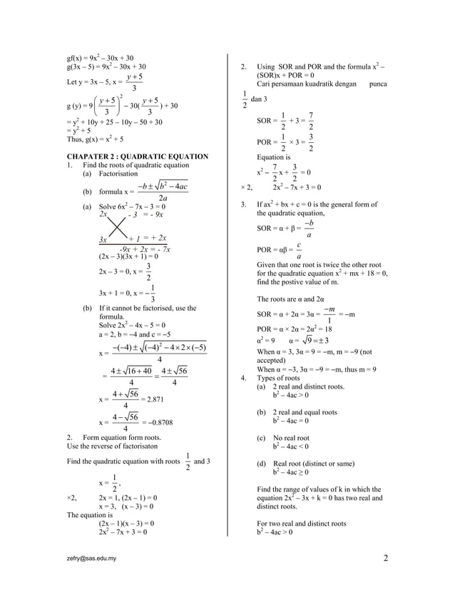 Form 4 add maths note | PDF | Physics | Science