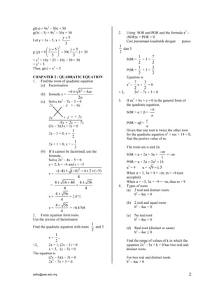 Form 4 Add Maths Note | PDF