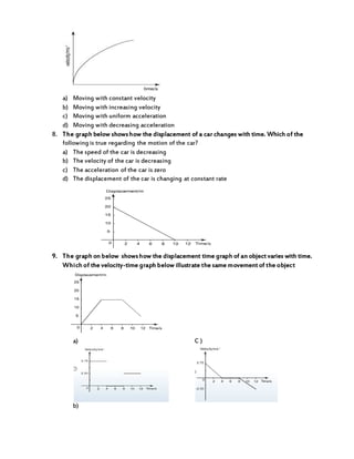 Form 4 exam motion (kinematics) | DOCX