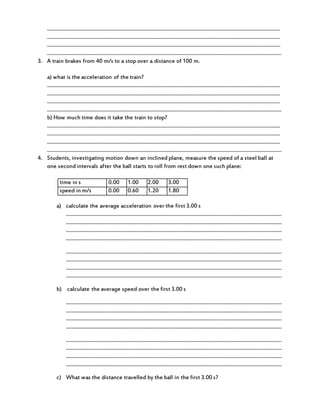 Form 4 exam motion (kinematics) | DOCX