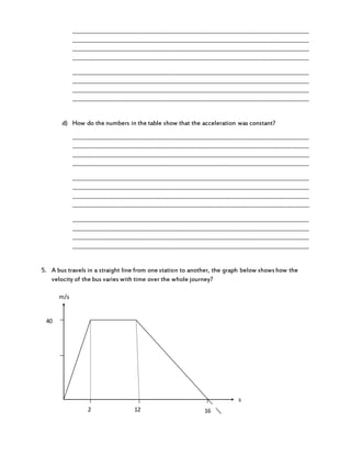 Form 4 exam motion (kinematics) | DOCX