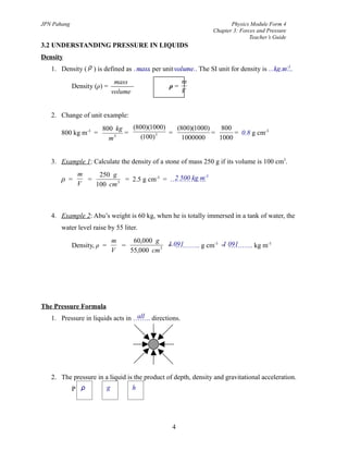 Form 4 forces and-pressure[1] | PDF
