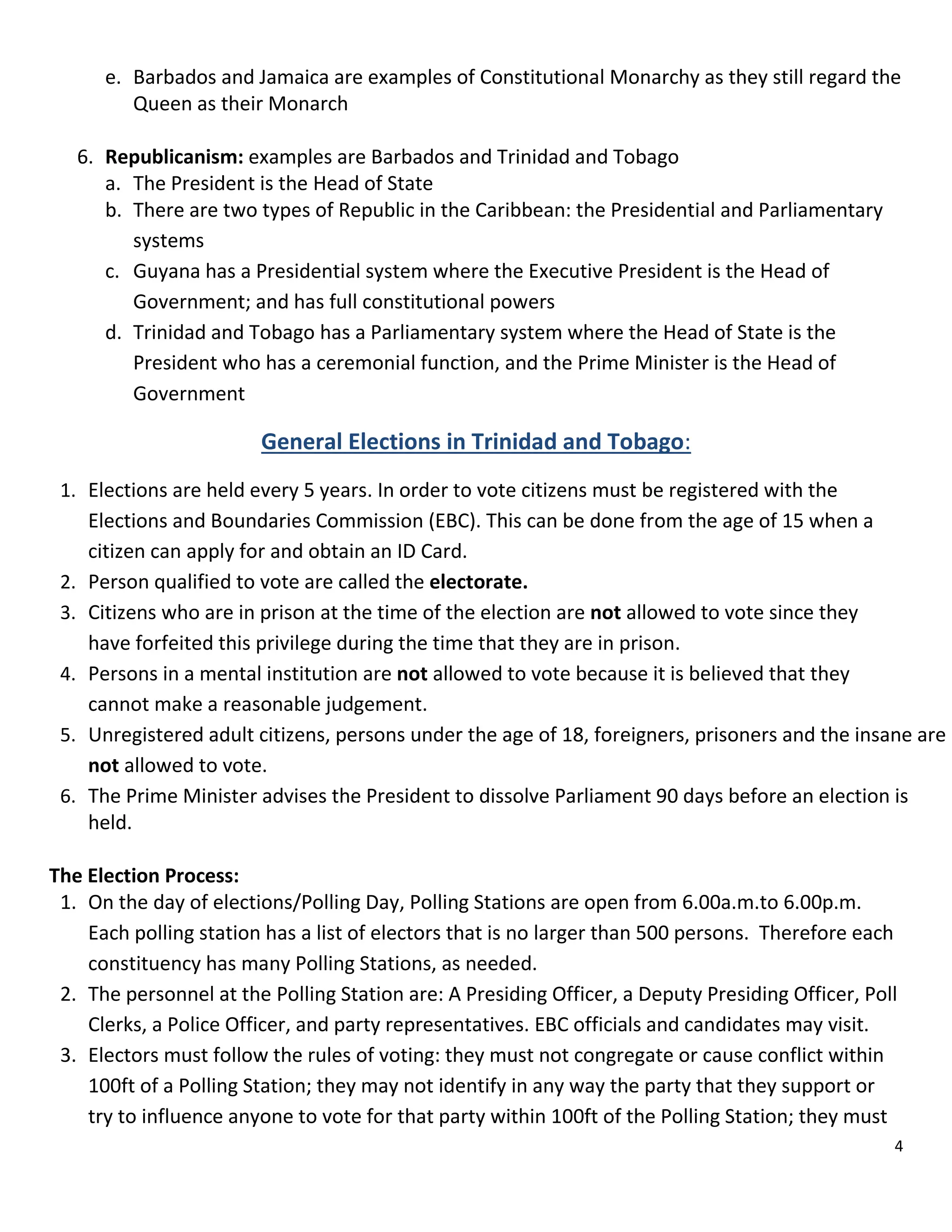 Form 4 T3 Government handout for CSEC students | DOC