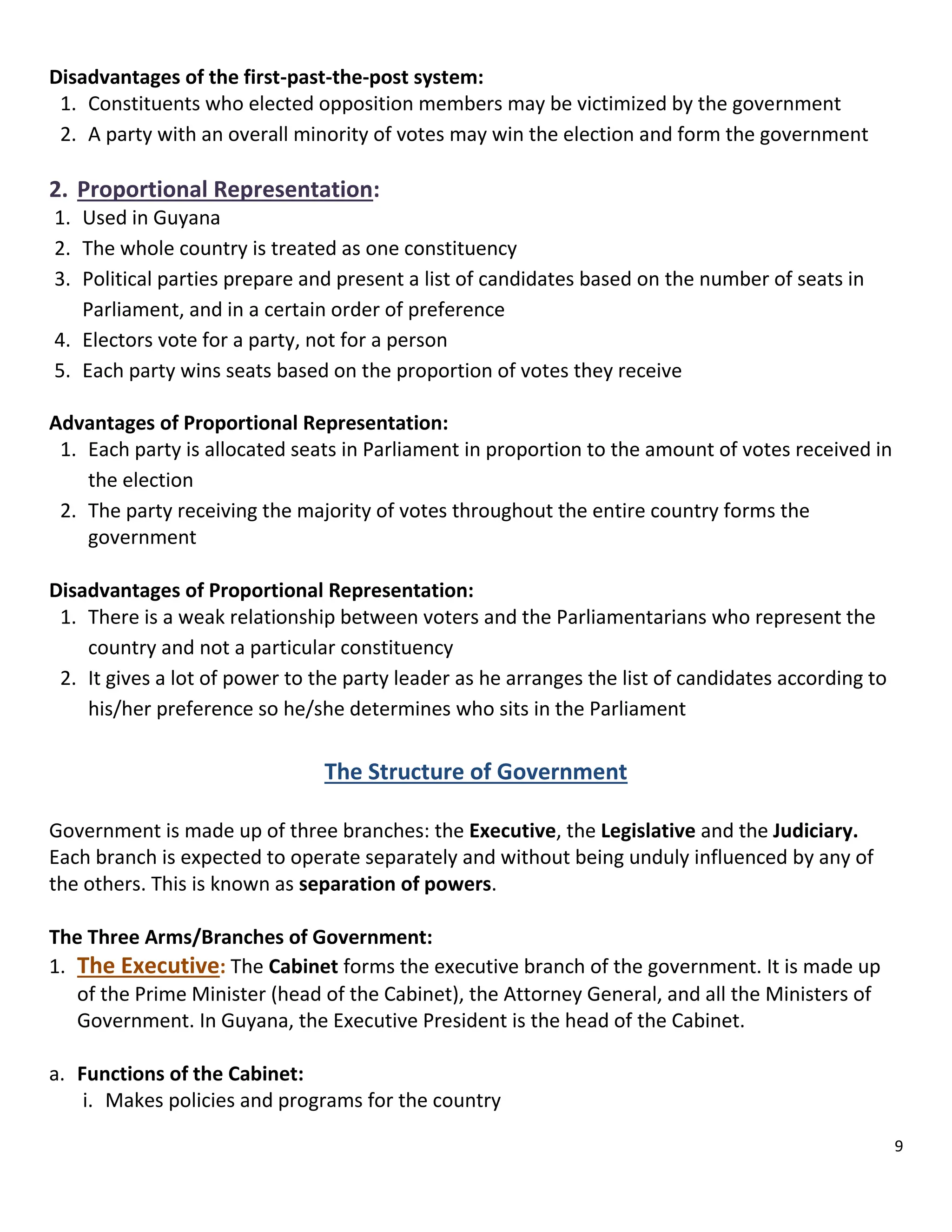 Form 4 T3 Government handout for CSEC students | DOC