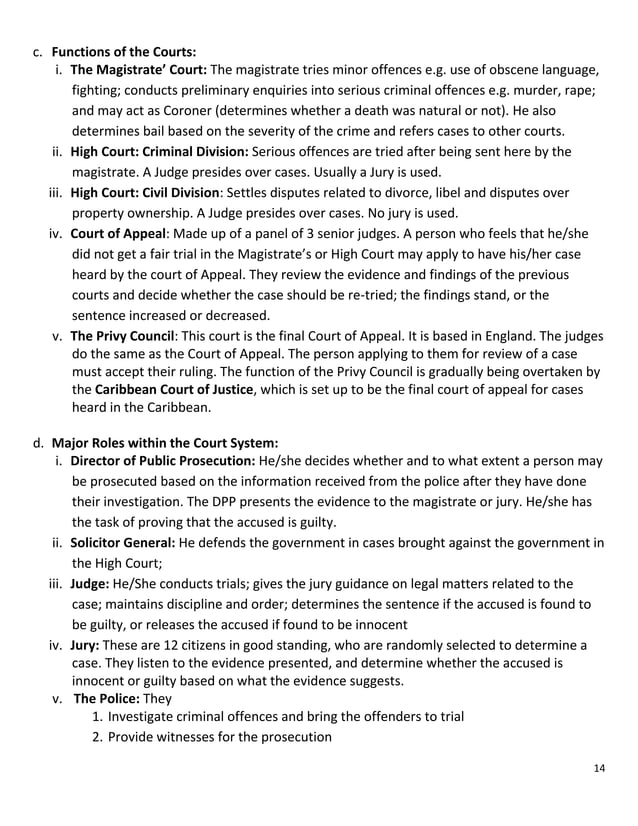 Form 4 T3 Government handout for CSEC students | DOC | Political Issues ...