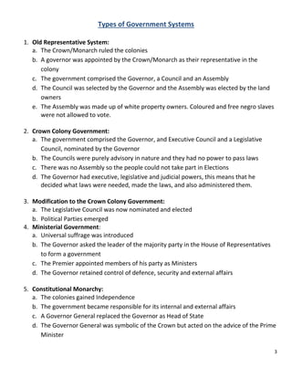 Form 4 T3 Government handout for CSEC students | DOC