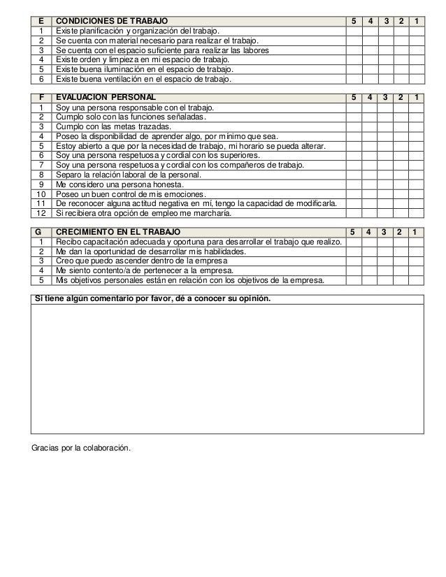 Form 53 encuesta clima laboral Form 53 encuesta clima laboral