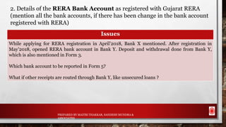 Form 5 & Case Studies in rera | PPTX | Business Accounting & Finance | Business