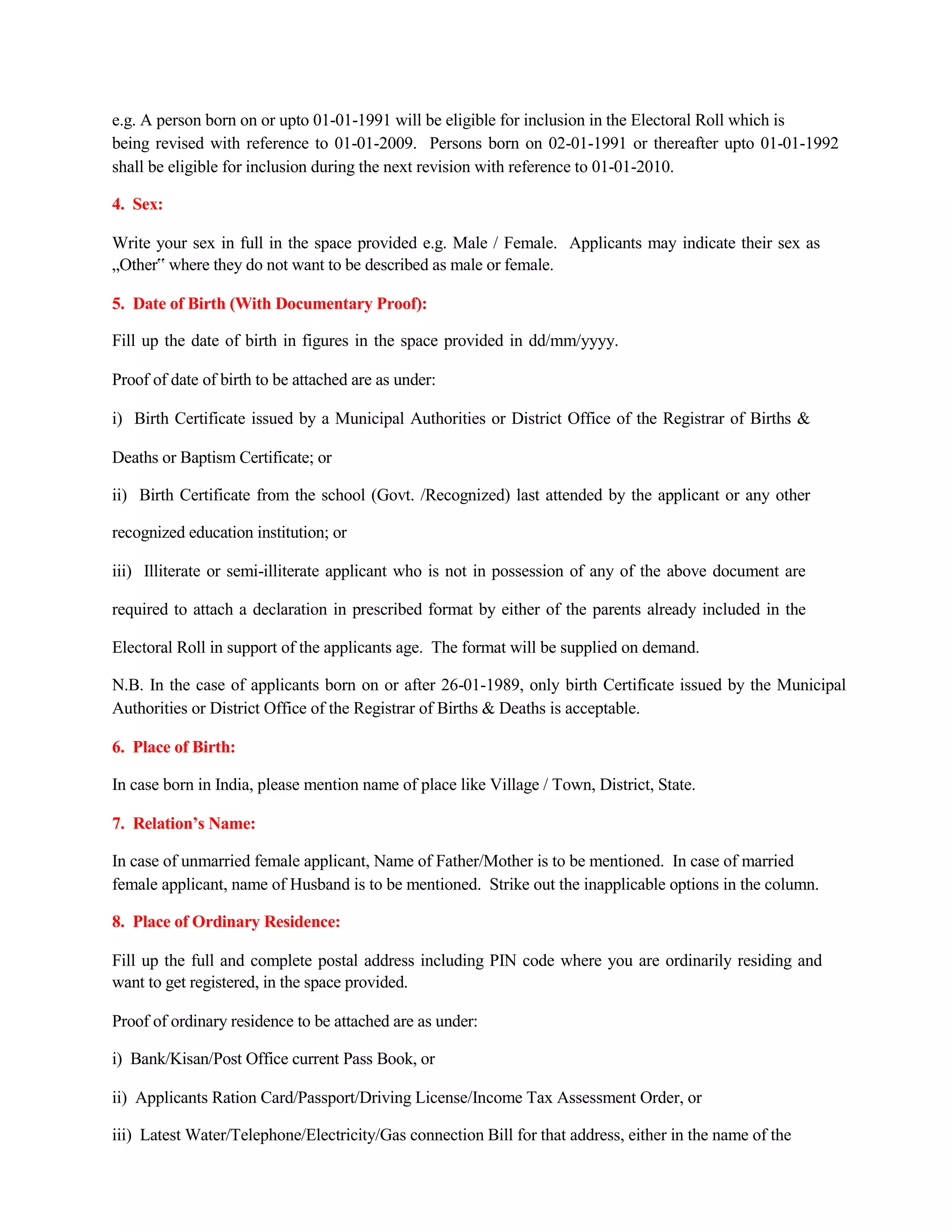 Form 6 procedure | PDF