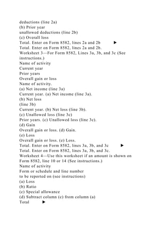 Form 8582 Department of the Treasury Internal Revenue Ser.docx