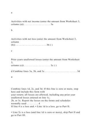 Form 8582 Department of the Treasury Internal Revenue Ser.docx