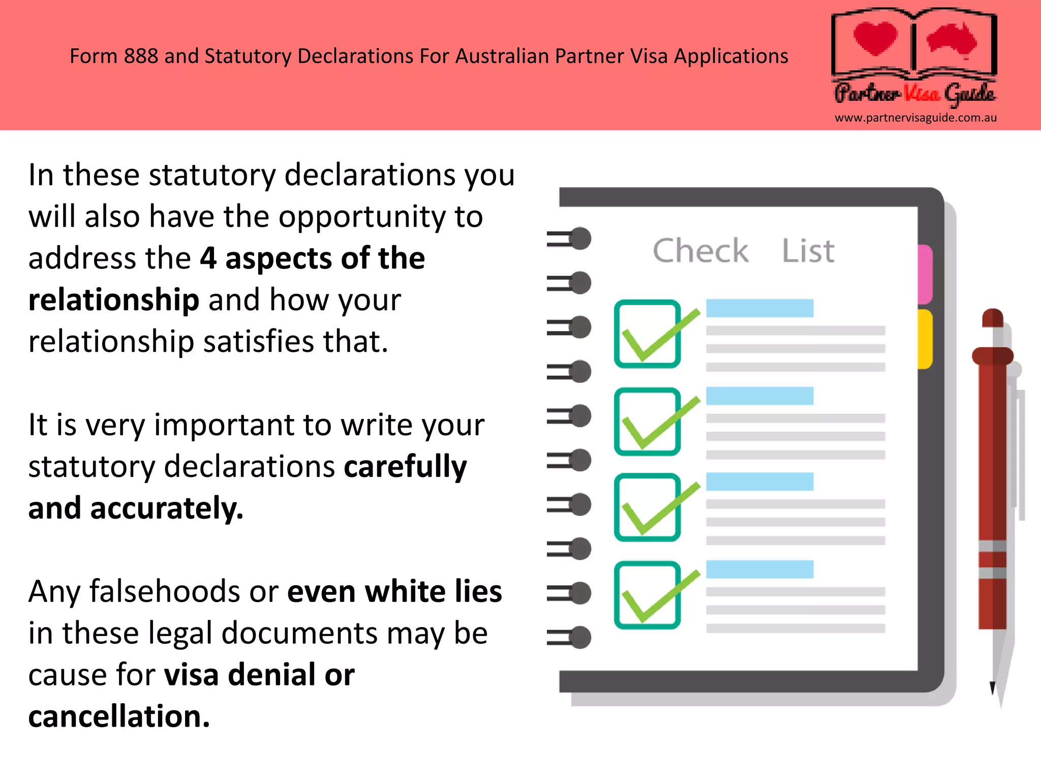 Form 888 and Statutory Declarations for Australian Partner Visa ...