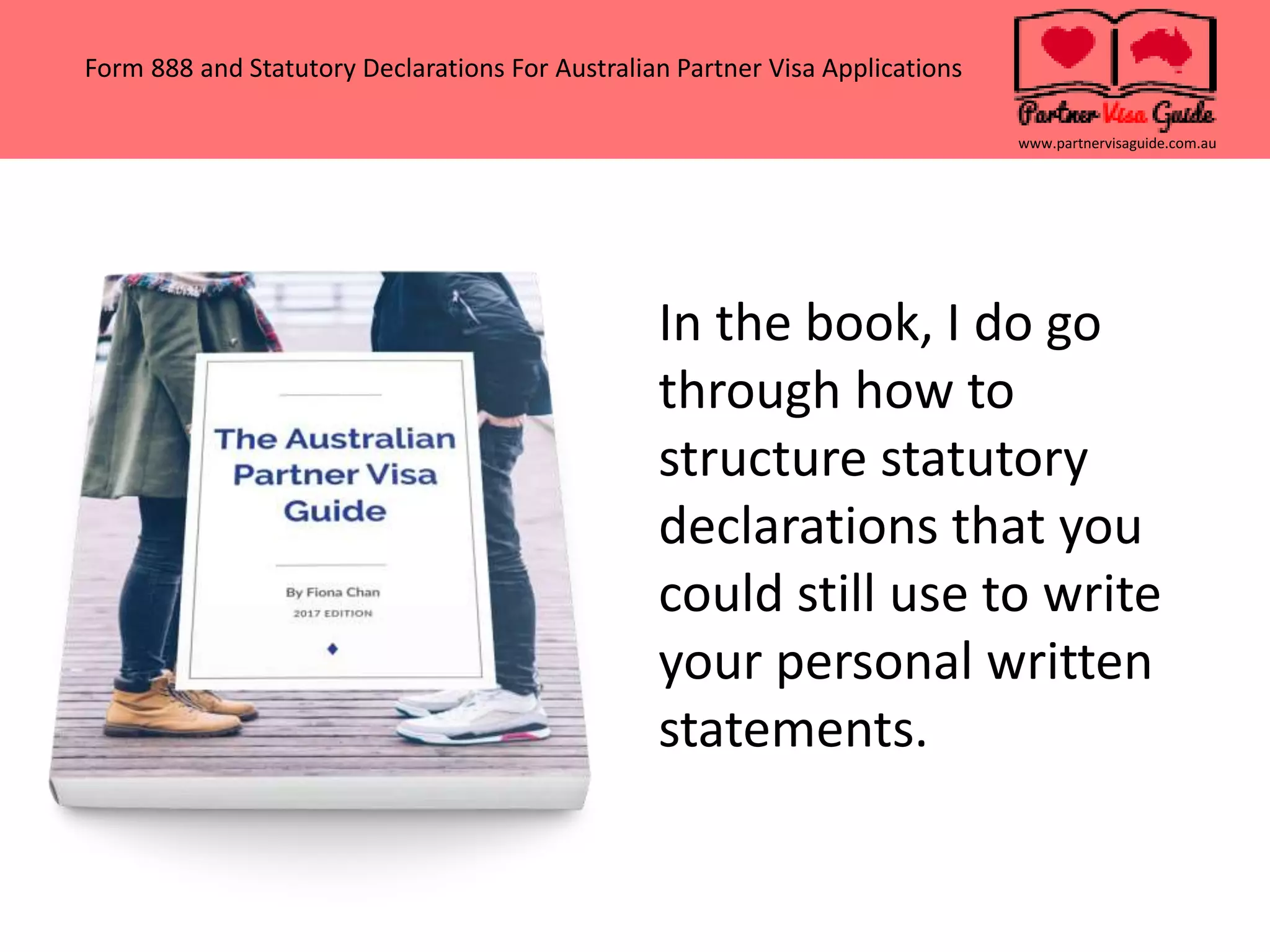 Form 888 and Statutory Declarations for Australian Partner Visa ...