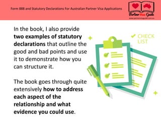 Form 888 and Statutory Declarations for Australian Partner Visa ...