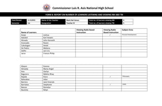 Form 8 Report on number of learners listening and viewing RBI and TBI.docx