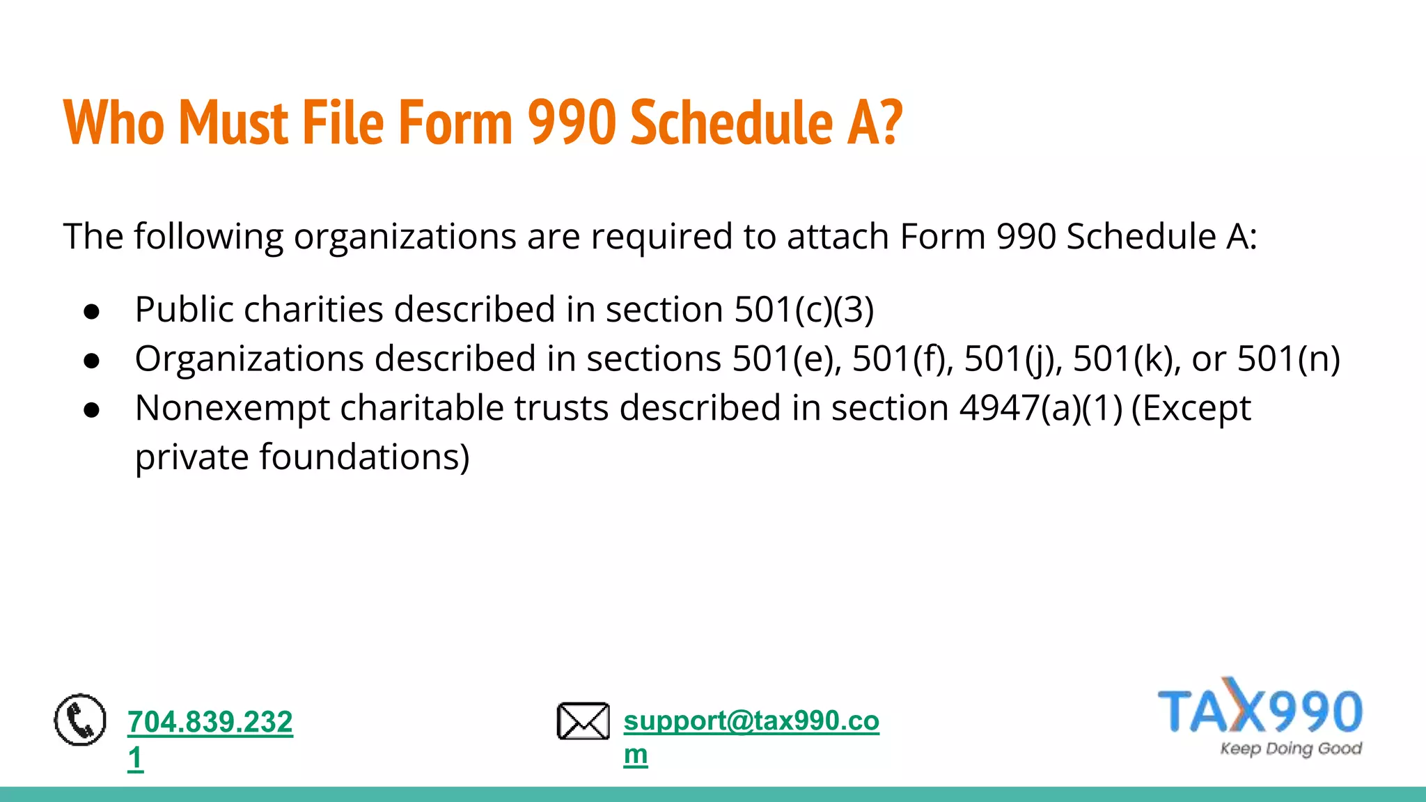 Form 990 Schedule A | PPT