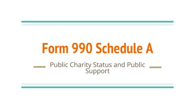 Form 990 Schedule A | PPT