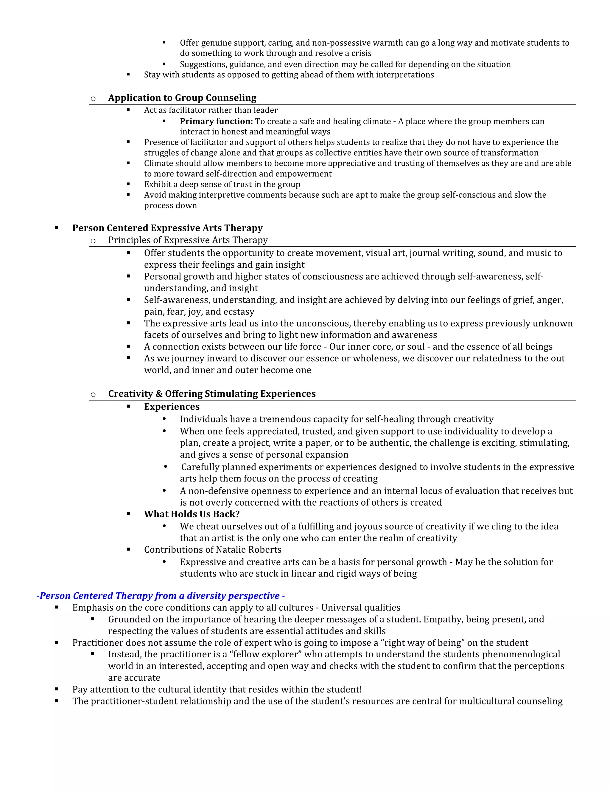 An Overview: Person Centered Therapy | PDF