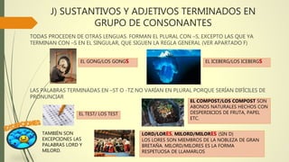 Formación del plural en español | PPTX