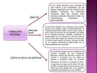 Formación integral y sus dimensiones | PPTX