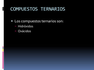 Formación y nomenclatura de compuestos inorganicos | PPTX