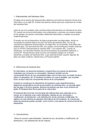 FUNDAMENTOS DEL HARDWARE LIBRE | DOCX